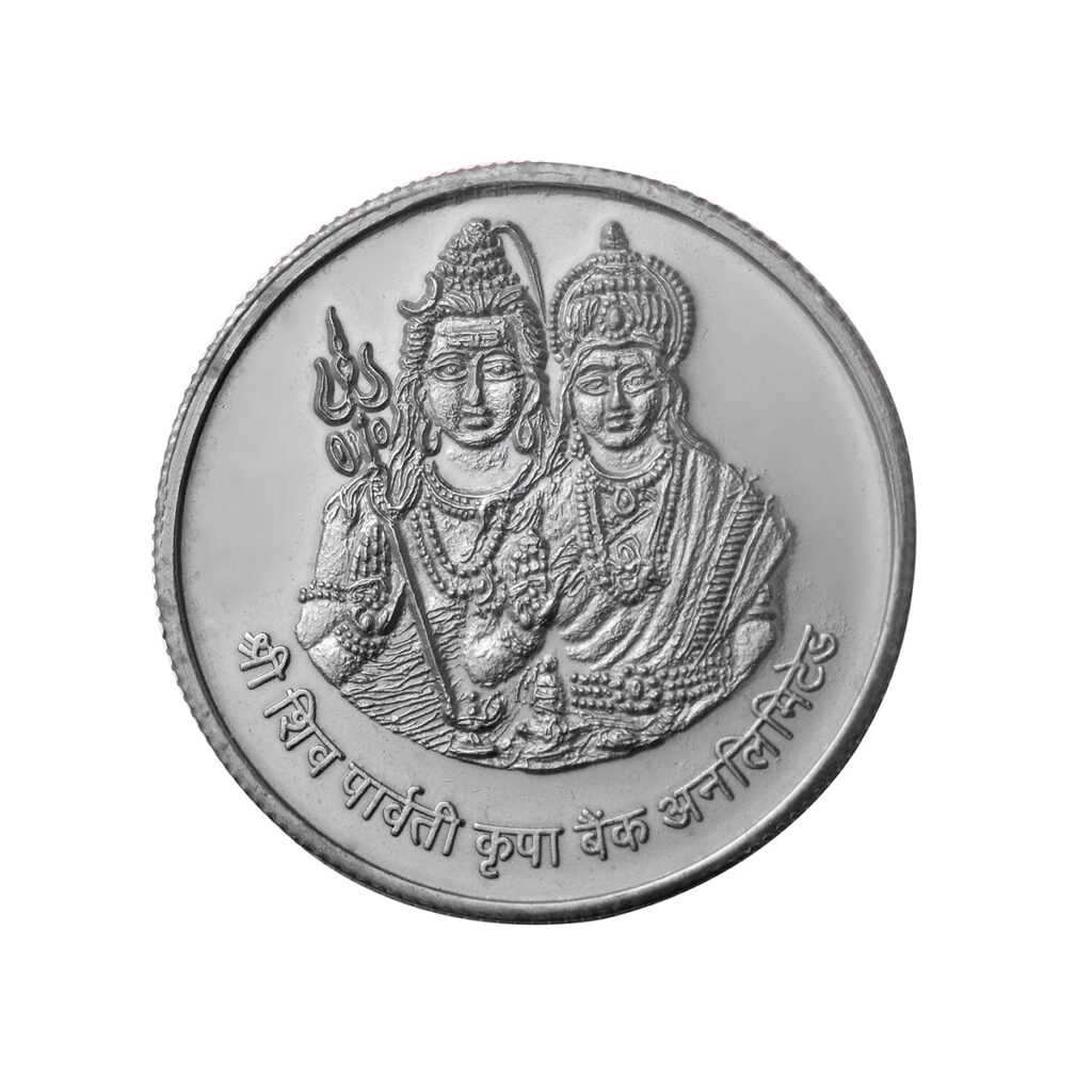 Shiv Parvati Gold Plated Coins | Parvati Shiva Coin