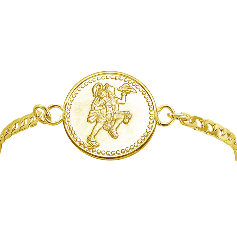 Hanuman Ji Gold Plated Bracelet for Men, Women, Boys and Girls ...